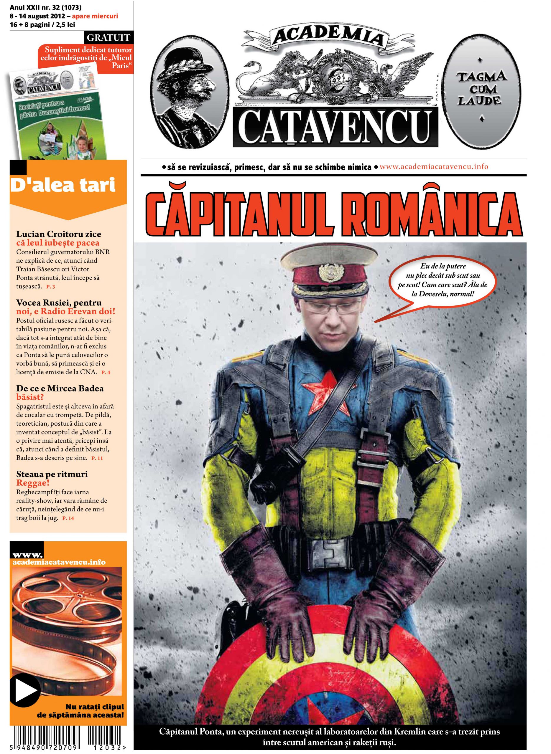 Coperta de miercuri: Căpitanul Românica - Academia Catavencu